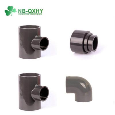 Cina UPVC 45° gomito con connessione adesiva Grigio colore Pn16 al competitivo in vendita