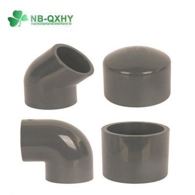 Cina UPVC 45° gomito con connessione adesiva Grigio colore Pn16 al competitivo in vendita