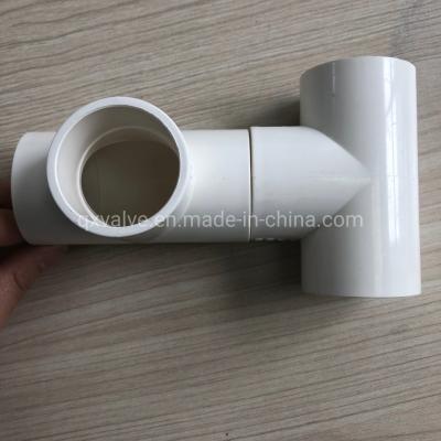 Cina Campioni US 3/Piece PVC Pipe Fitting Bianco UPVC Equal Tee 3 Way Connector Pn16 in vendita