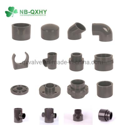 Cina QX DIN Pn16 Fittings di tubi in UPVC in plastica 4 Way Cross Tee Connector richiesta personalizzata in vendita