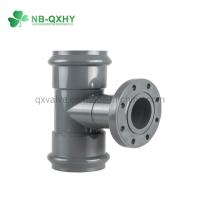 China Customizable Wall Thickness PVC Pipe Fitting Plastic 4 Way Tee Lateral Cross Pn10 for sale