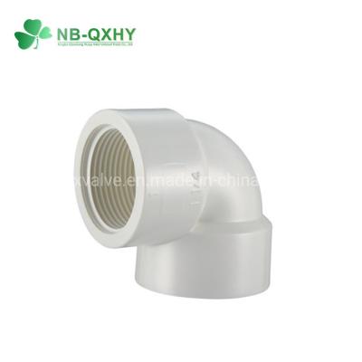 中国 QX 標準 UPVC プラスチックパイプ フィッティング PVC 水道ネットワークのための90度水肘 販売のため