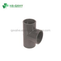 China Customized DIN Grey Water Supply PVC Equal Tee with ISO Certificate Request Sample for sale