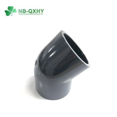 Cina Fitture di tubi in PVC UPVC da 63 mm con gomiti a 45 gradi per la gestione della rete di drenaggio in vendita