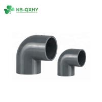China Round Head Code PVC Pipe Fitting 90 Degree Elbow for Industrial Pn16 Pipe Applications for sale