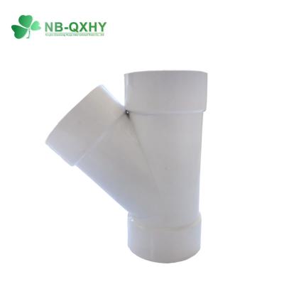 Cina Drenaggio dell'acqua Fittings di fognatura UPVC Y-Tee Equal Tee Personalizzazione con vernice Vernice in vendita