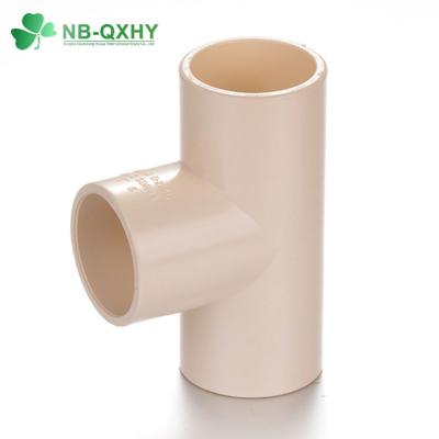 Cina Fittings per tubi in CPVC ASTM Forgiati Tee retti uguali Tee e Forgiati con collegamento adesivo in vendita
