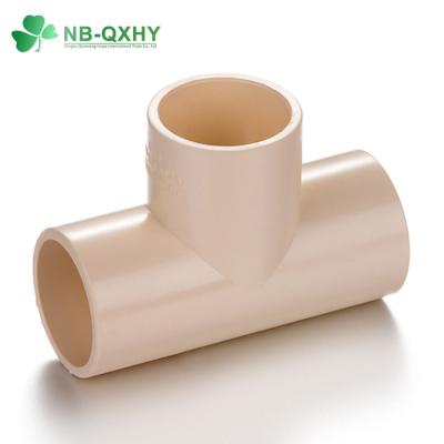 Cina Fittings per tubi in CPVC ASTM Forgiati Tee retti uguali Tee e Forgiati con collegamento adesivo in vendita