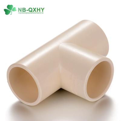 Cina Fittings per tubi in CPVC ASTM Forgiati Tee retti uguali Tee e Forgiati con collegamento adesivo in vendita