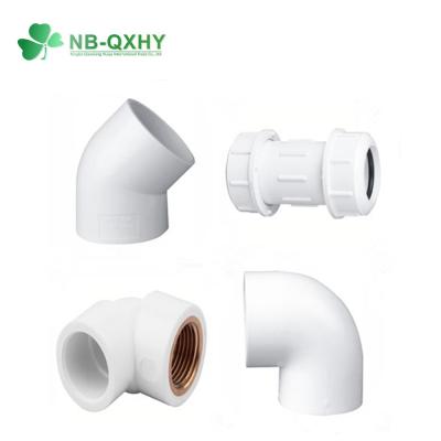 Cina QX personalizzazione Sch40 PVC tubo di montaggio 90 gradi gomito femminile con richiesta personalizzata in vendita