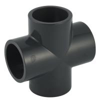 China Pn16 Presssure CPVC Pipe Fitting Plastic Cross Tee for Water Distribution System for sale