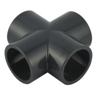 China UPVC DIN Pn16 Plastic Gray Cross Tee for Irrigation Pipe Connection System Solution for sale