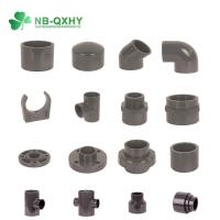 China UPVC DIN Pn16 Plastic Gray Cross Tee for Irrigation Pipe Connection System Solution for sale