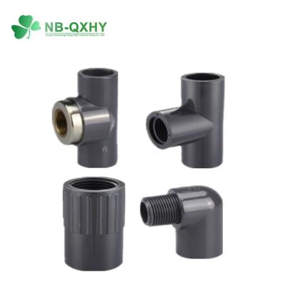 Cina 1/2-16 Inch Grigio Sch80 PVC Pipe Fitting con connessione di plastica e colla in vendita