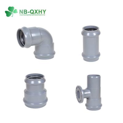 Cina Fittings per tubi in UPVC di alto spessore e grigio profondo per applicazioni nei sistemi di approvvigionamento idrico in vendita