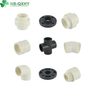 Cina Fittings per tubi in PVC ad alto spessore, testa rotonda, codice 90 gradi, gomito, standard ASTM in vendita