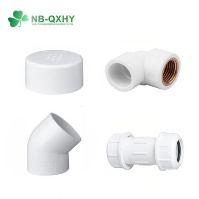 中国 サイズ 完全な Sch40 PVC UPVC ASTM パイプフィッティング スリップカップリング 1/2 