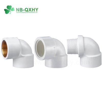 Cina Collegamento adesivo PVC UPVC BSPT/BS Standard Maschio/Femmina gomito a filo ridotto con tappo in vendita