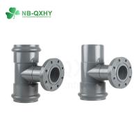 China PVC Casting Flange Coper Threaded Y Type Pipe Fitting Tee with Rubber Ring DIN Standard for sale