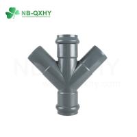 China PVC Casting Flange Coper Threaded Y Type Pipe Fitting Tee with Rubber Ring DIN Standard for sale