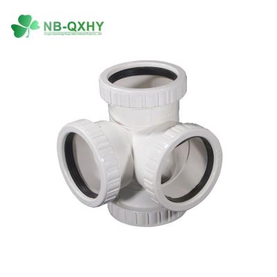 Cina NB-QXHY PVC/UPVC per scarico laterale Dwv Tee 90° tubo trasversale con fascia di gomma EPDM in vendita
