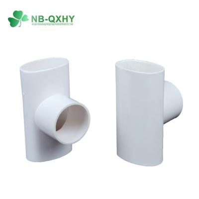 Cina Personalizzazione 100% Materiale PVC 45 gradi Fittings di scarico ovale Tee UPVC Reducer gomito in vendita