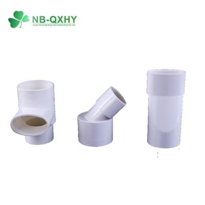 Cina Personalizzazione 100% Materiale PVC 45 gradi Fittings di scarico ovale Tee UPVC Reducer gomito in vendita
