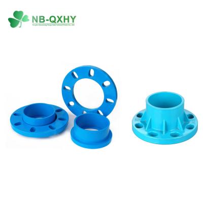 中国 NB-QXHY ブルー/グレー プラスチック UPVC DIN 標準パイプフィッティング フレンズ 密封面 RF OEM 販売のため