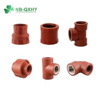 China High Pressure Pn16 Red Pph Pipe Fitting Female Tee Plastic Tees with Round Head Code for sale