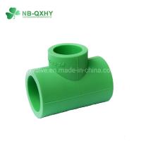 China 20mm to 110mm Water Supply PPR Pipe Fitting Socket Reducing Tee with Head Code Round for sale