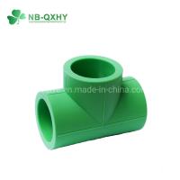 China 20mm to 110mm Water Supply PPR Pipe Fitting Socket Reducing Tee with Head Code Round for sale