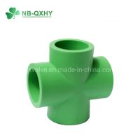 China 20mm to 110mm Water Supply PPR Pipe Fitting Socket Reducing Tee with Head Code Round for sale