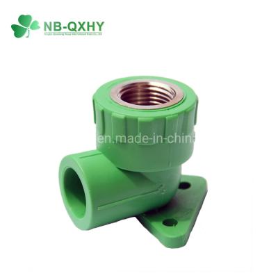Cina NB-QXHY connessione di saldatura 90 gradi PP-R gomito in ottone con piastra in vendita