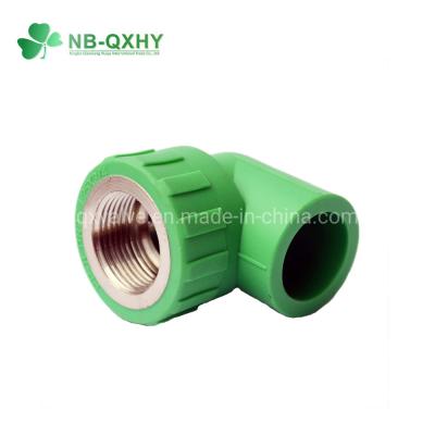 Cina NB-QXHY connessione di saldatura 90 gradi PP-R gomito in ottone con piastra in vendita