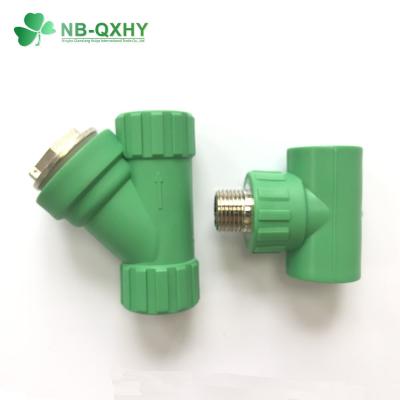 Cina Materiali coreani PPR Fittings per tubi maschile Tee a filo con ottone a bassa pressione Tee uguale in vendita
