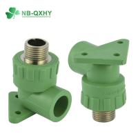China PPR Pipe Fitting Male Thread Elbow Wall Plate and Durable for Hot Water Round Head Code for sale
