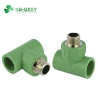 China PPR Pipe Fitting Male Thread Elbow Wall Plate and Durable for Hot Water Round Head Code for sale