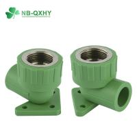 China Round Head Code PPR Pipe Fitting Female Thread Elbow with Wall Plate Welding Connection for sale