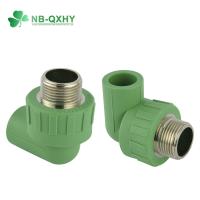 China Round Head Code PPR Pipe Fitting Female Thread Elbow with Wall Plate Welding Connection for sale
