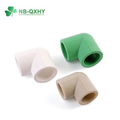 China Plastic PPR Pipe Fittings Valve Tee Elbow Tube Pipe Fittings voor loodgietersystemen Te koop