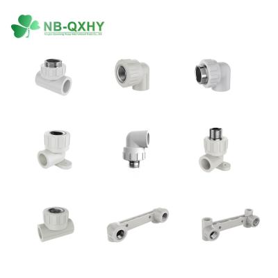 China Plastic PPR Pipe Fittings Valve Tee Elbow Tube Pipe Fittings voor loodgietersystemen Te koop