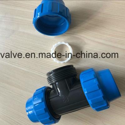 China Vrouwelijke adapter PP-compressiefitting Pn10 met ronde kopcode directe aansluiting Te koop