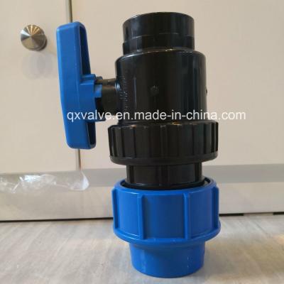 中国 16mm から 110mm QX PP ユニオンバルブ 接続フィッティング PP 圧縮フィッティング 青 販売のため