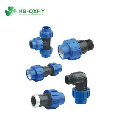 中国 16mm から 110mm QX PP ユニオンバルブ 接続フィッティング PP 圧縮フィッティング 青 販売のため