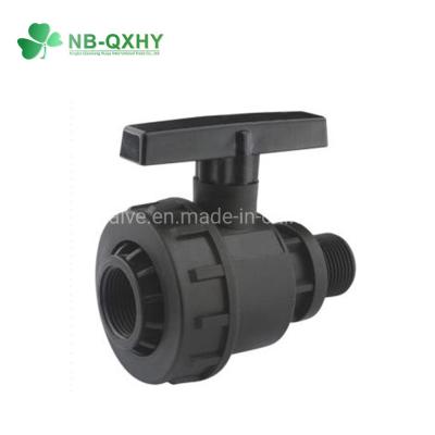China PP Compressie Fitting True Union Ball Valve Directe verbinding Ronde kop Code Materiaal Te koop
