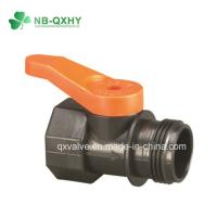 China PP Compression Fitting True Union Ball Valve Direct Connection Round Head Code Material for sale