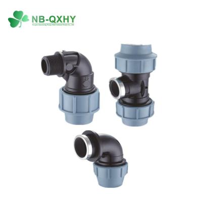 China Cor clara PP compressão de ajuste para irrigação PP Clamp Saddle em 16mm-110mm 1/2 