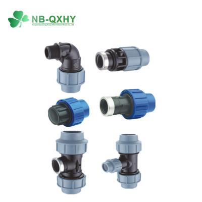 China PP-compressiefitting Pn16 dubbelclampzadel voor verschillende industriële toepassingen Te koop
