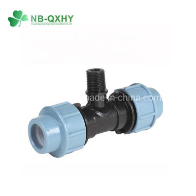 Cina PP Compression Fitting Male Tee per sistemi di tubazioni Prezzi accessibili e durevole in vendita