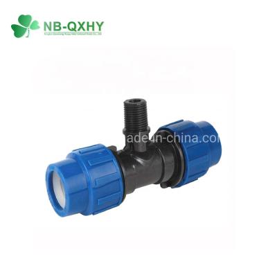 Cina PP Compression Fitting Male Tee per sistemi di tubazioni Prezzi accessibili e durevole in vendita